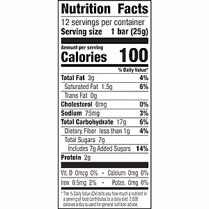 Annie's Organic Chewy Granola Bars, Chocolate Chip, 12 ct