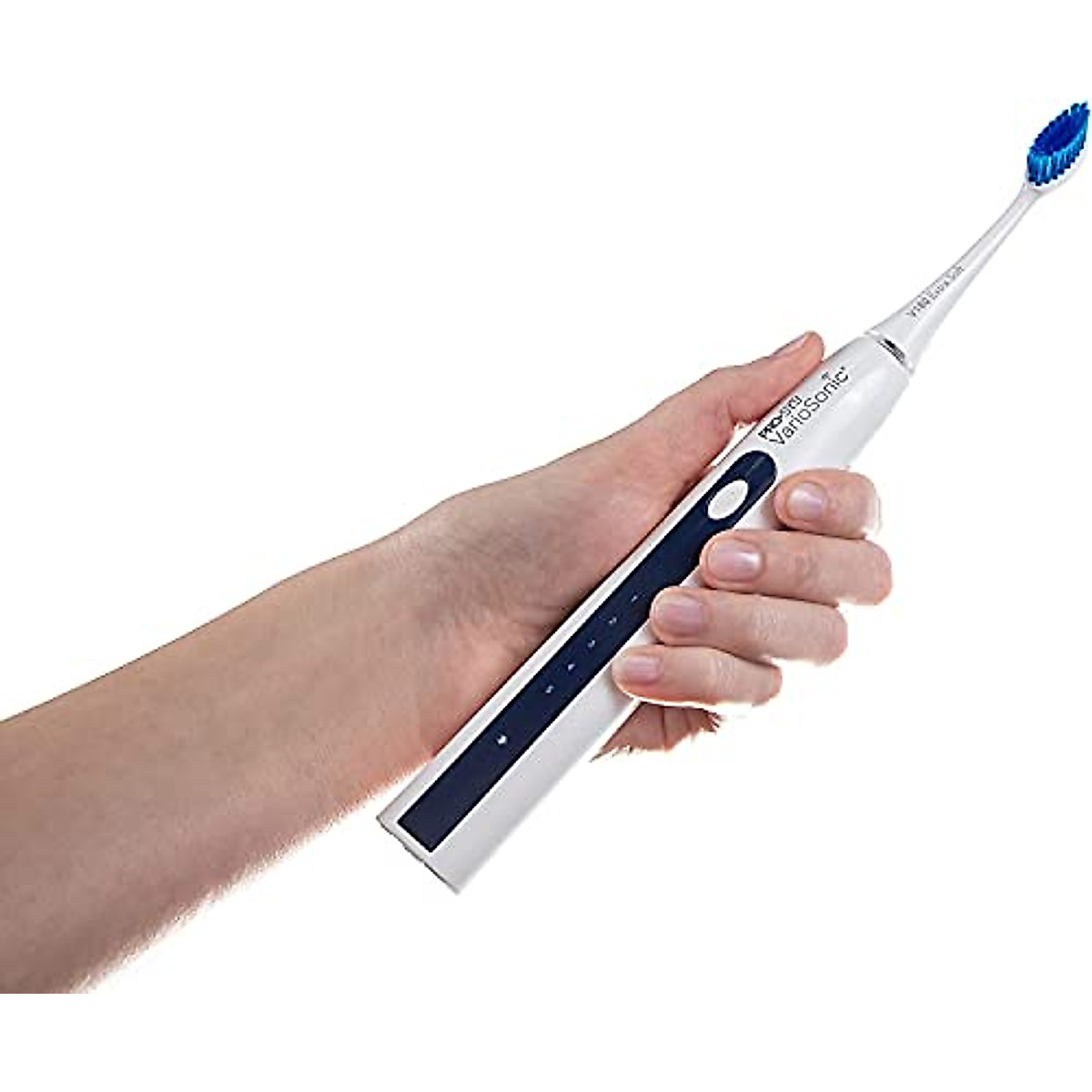 PRO-SYS VarioSonic Sensitive Teeth and Gums Rechargeable Power Electric Toothbrush, 5 Replacement Dupont Brush Heads, ADA Accepted Smart Sonic Toothbrush with Timer