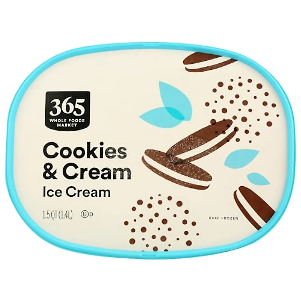 365 by Whole Foods Market, Ice Cream Cookies And Cream, 1.5 Quart