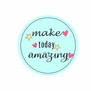 youok 500 Pcs Inspirational Themed Make Today Amazing Stickers,1.5 Inch Round Blue Motivational Labels for Water Bottle, Gifts, Envelopes, DIY