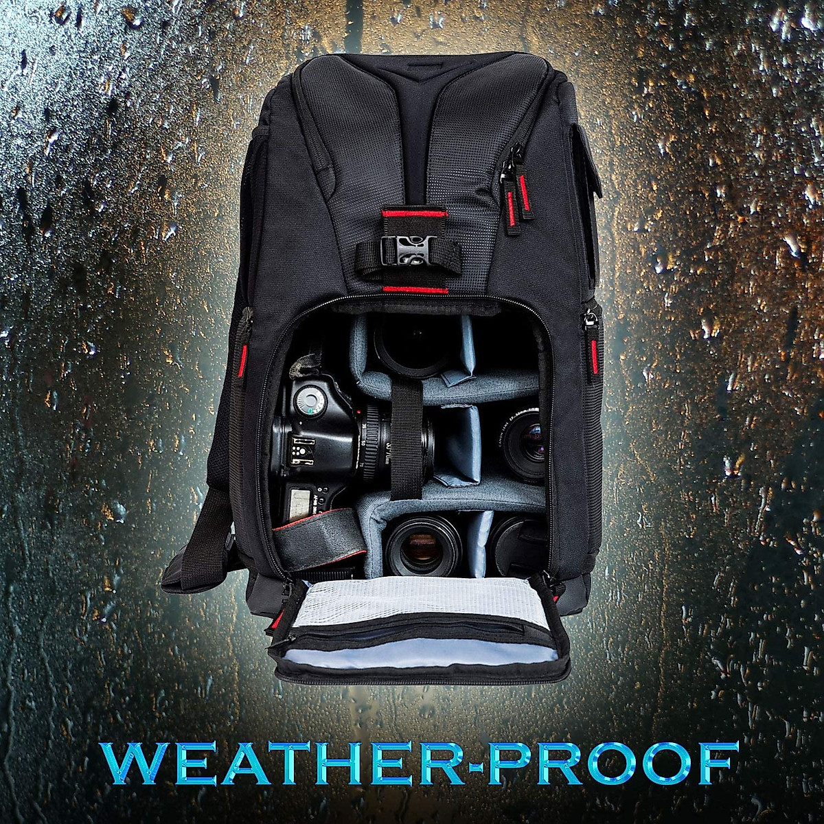 Deco Gear DSLR Camera Backpack, Customizable Compartments for Cameras, Lenses, Accessories & Laptop, Weather Protective, Perfect for Canon Nikon & Sony Photographers (Can Also Turn Into Sling Bag)