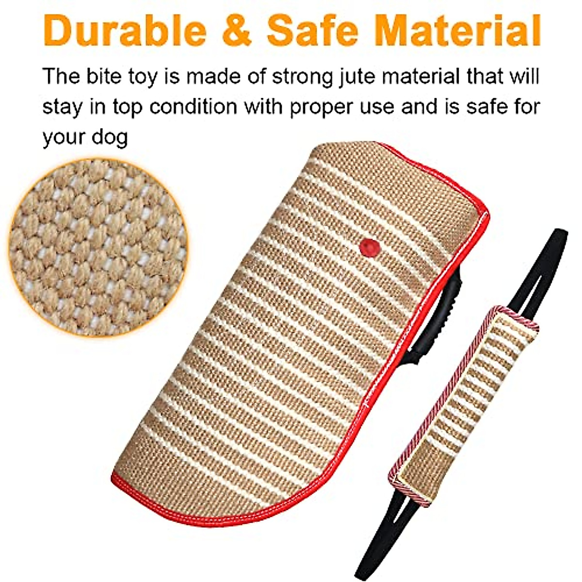 Dog Bite Training Set - Dog Bite Sleeve, Dog Bite Pillow Tug Toy, Dog Training Stick - Professional Training Equipment for Training, Biting, Interactive, Fetch, K9, Puppy (Transverse Stripe)