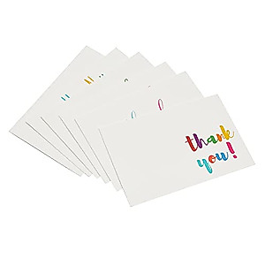 Rainbow Thank You Cards with Envelopes, Bulk Boxed Set (4x6 In, 144 Pack)