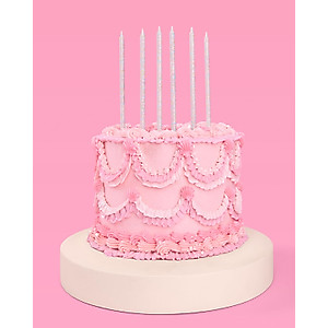 xo, Fetti 10 Iridescent Glitter Party Cake Candles Tall Thin - 10 Pcs | Bachelorette Party, Birthday Girl Gift, Fun Cake Decoration Supplies, Baby Shower, Cute Cupcake Topper