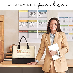 Thank You Gifts for Women, Teacher, Coworker, Boss - Boss Lady Gifts for Women, Coworker Gifts - Administrative Professional Day Gifts - Employee Appreciation Gifts, Chaos Coordinator Gifts - Tote Bag