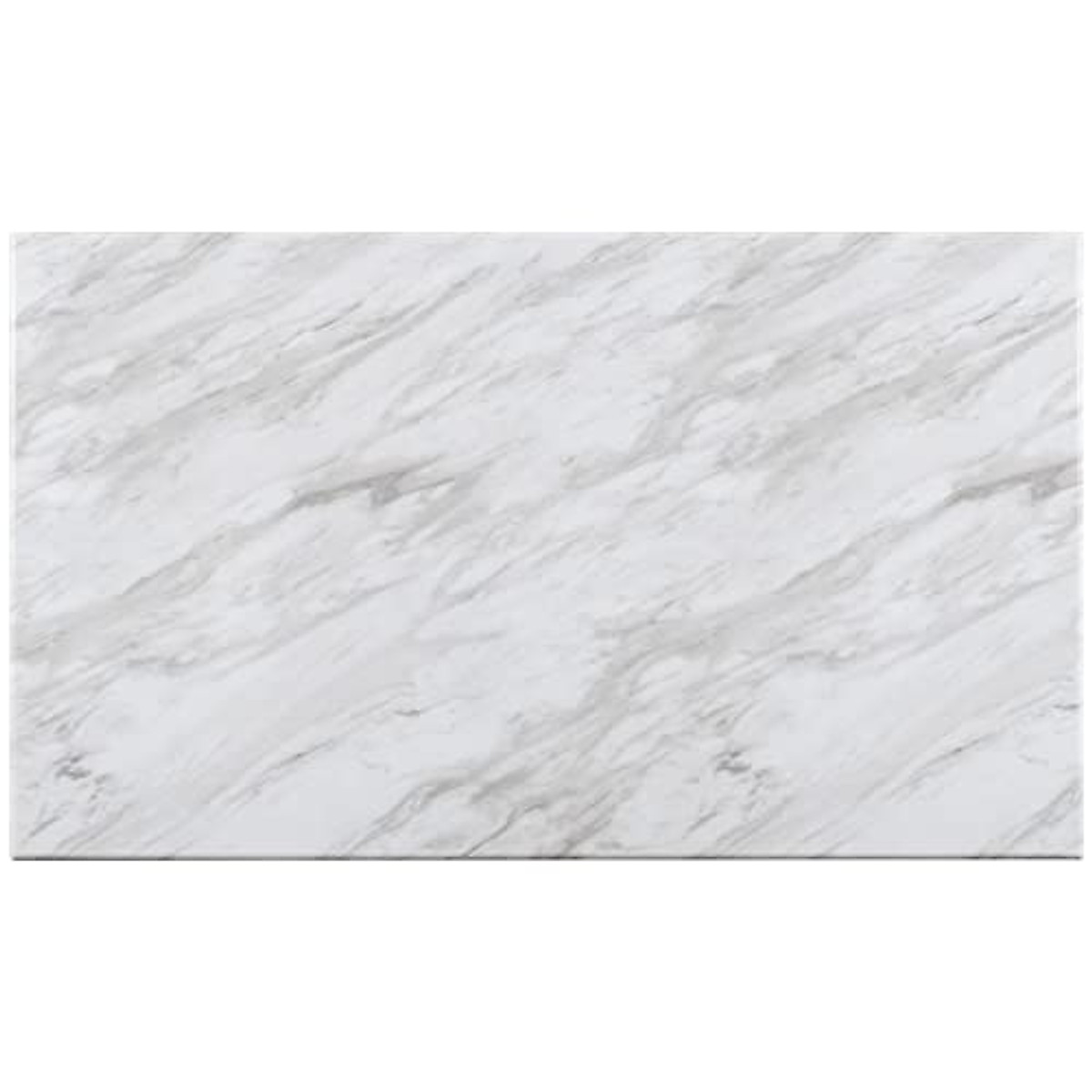 RUNWON Luxury 7-Piece Set-Faux Marble Top Table with 2 Drawers and 6 Comfortable PU Leather Chairs-Elevate Your Home Dining Experience, Black