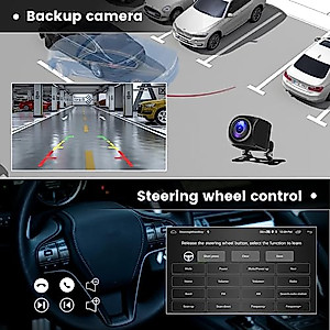 Epronic 10.1 inch Touchscreen Android 13 Car Stereo Double Din Support GPS Navigation WiFi Mirror Link Bluetooth EQ Spilt Screen 23 UI Themes【2+32GB】