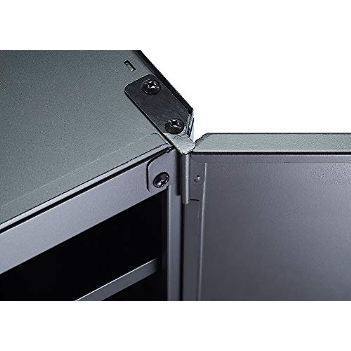 TRINITY 24 Inch Garage Storage Cabinet, 22 Gauge Steel, Wall-Mount, Adjustable Shelf and Reversible Door for Tools, Cleaning Supplies, and More, Black