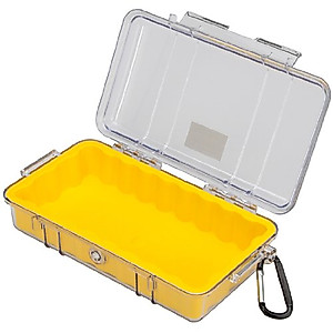 Pelican 1060 Micro Case - for iPhone, Cell Phone, GoPro, Camera, and More (Yellow/Clear)