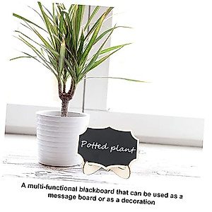 WOFASHPURET 10pcs Wood Decor Wedding Decoration Dining Room Table Decor Place Sign Message Board Signs Table Numbers Blackboard Display Chalkboards Message Board Ornament Mini Blackboard Easel