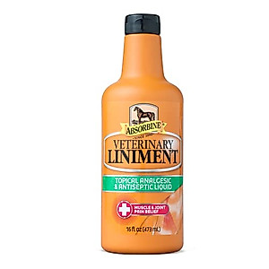 Absorbine Veterinary Liniment Liquid, Topical Relief for Muscle, Joint & Arthritis Pain, 16oz Bottle
