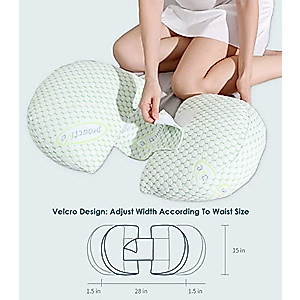 Oternal Pregnancy Pillows for Sleeping, Maternity Pillow for Pregnant Women, Body Pillow with Latex Filling, Wedge Pillow for Sleeping, Hips, Back Support with Removable Cover