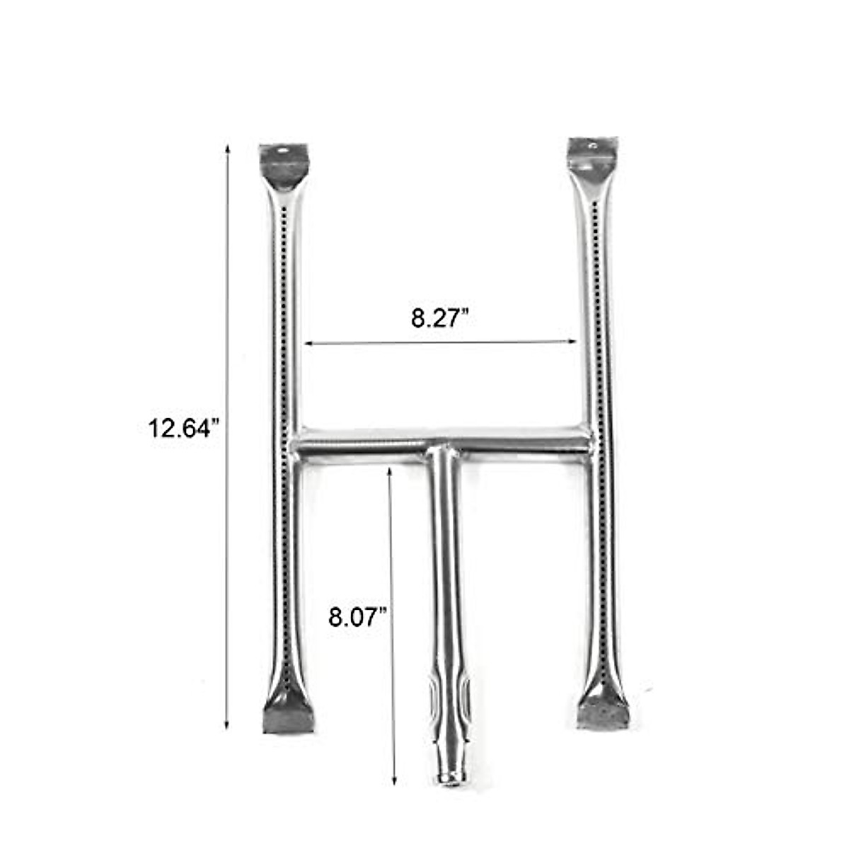 DELSbbq Stainless Steel BBQ Grill Burner Replacement for Blackstone 28 Inch Grill Top, 2 Pack Burner Tube with Screw