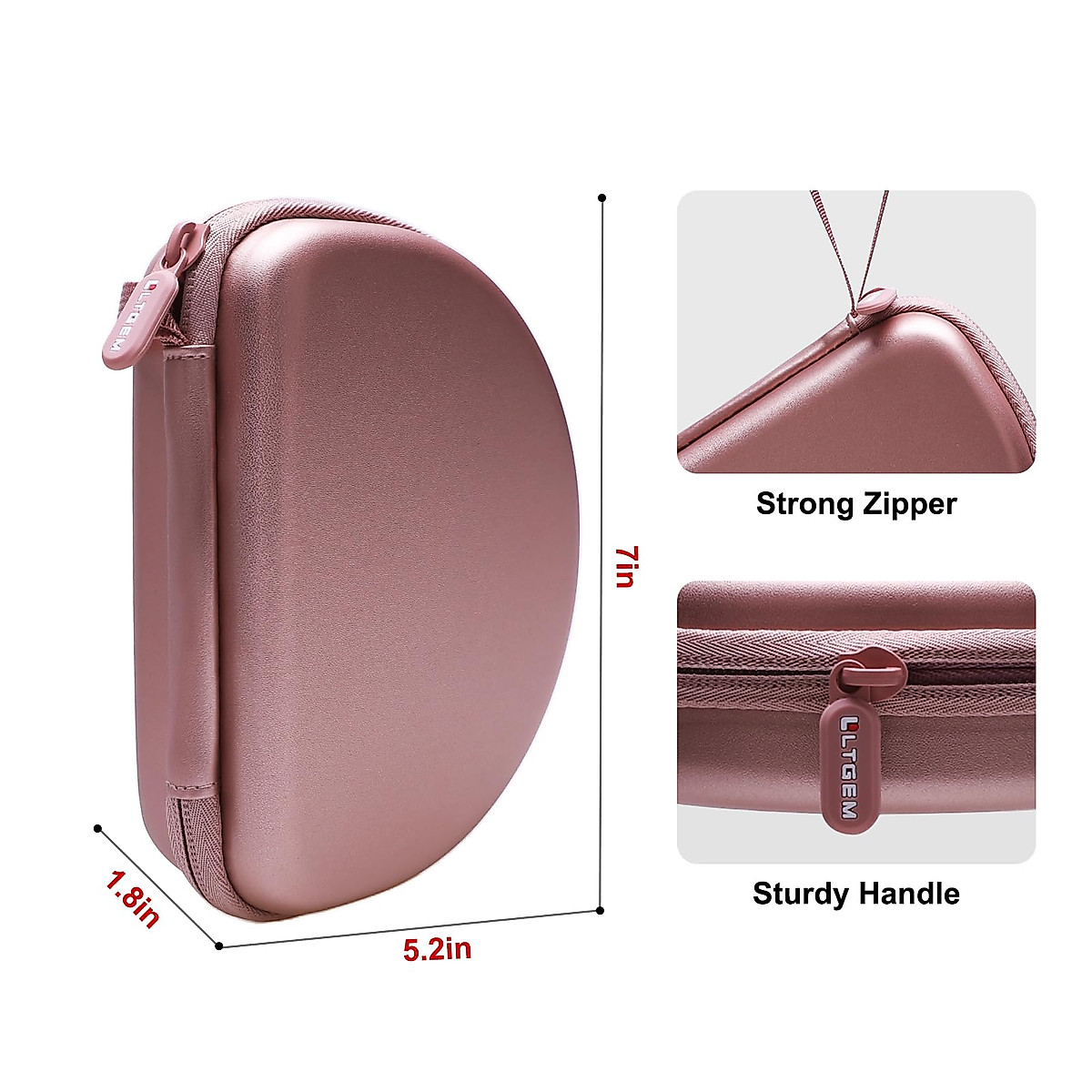 LTGEM Case Compatible with Sony MDR-ZX110 / MDRZX110AP / MDRZX110NC / MDR-ZX310AP ZX Series Wired On-Ear Headphones, Black+Grey(Case Only)