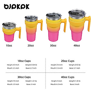 BJPKPK 20 oz Tumbler With Handle And Straw Stainless Steel Insulated Tumbler With Lid Reusable Metal Coffee Cups,Pink & Yellow Rose