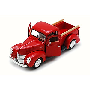Motormax 1940 Ford Pickup Truck Red 1/24 Scale Diecast Model New in Box