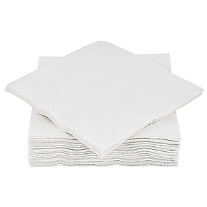 Amcrate Big Party Pack 40 Count White Dinner Napkins Tableware- Ideal for Wedding, Party, Birthday, Dinner, Lunch, Cocktails. (7” x 7”)