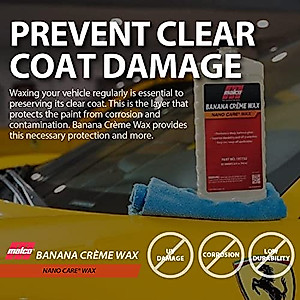 Malco Nano Care Banana Creme Wax - Deep Gloss Shine and Long-Lasting UV Protection / For Automotive, Marine and Industrial Finishes / 32 oz. (197732)