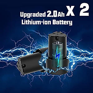 Cordless Angle Grinder, Mini 12.6V Battery Brushless Power Motor 19500 tr/min for Metal Wood Polishing, Thin Steel, Pipe, Plastic Cutting, Hand Cut Off Electric Grinding Tool (2 Batteries,4 discs 3”)