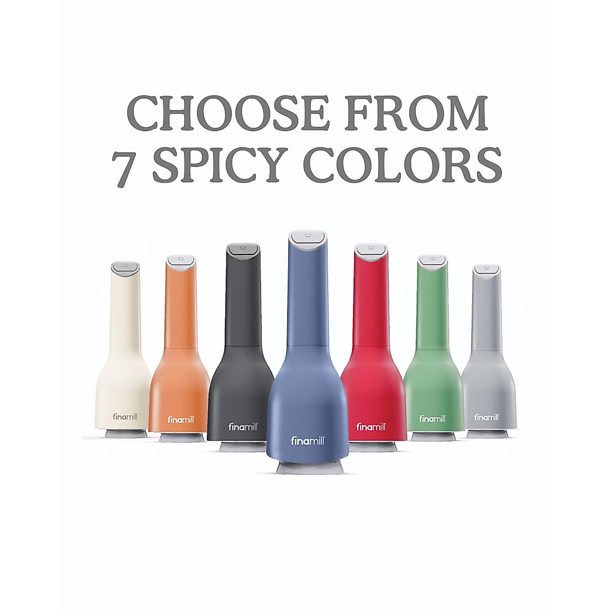 FinaMill's Award-Winning Battery Operated Salt and Pepper Grinder Set - Adjustable Coarseness, Ceramic Grinding Elements, LED Light, Perfect for Home Cooking & Gifting - 2 Quick-Change ProPlus Pods