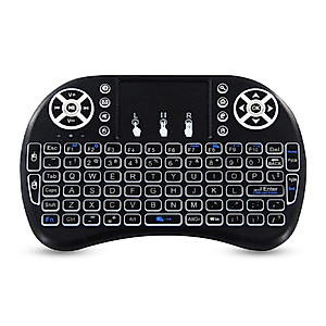 3 Pack Wireless Mini Keyboard and touchpad Mouse 2.4GHz Backlit Universal Remote Controller for Gaming Rechargeable Li-ion Battery for Google Android TV Xbox, PS3, PC, Windows Roku iptv Gaming