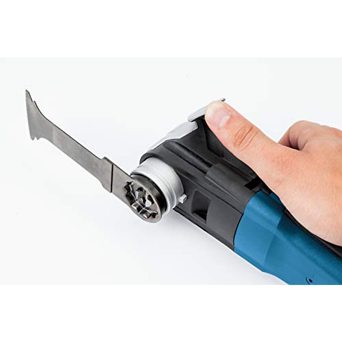 BOSCH OSL212F-10 10-Pack 2-1/2 In. Starlock Oscillating Multi Tool All Purpose Bi-Metal Plunge Cut Blades for Applications in Wood, Wood with Nails, Drywall, PVC, Metal (Nails and Staples)