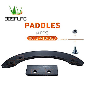 BOSFLAG 06720-V10-030 Snow Thrower Paddle Set Replaces 06720 V10 030 6672448 6813166 with 76322-V10-020 Scraper Fuel Shutoff Valve Air Filter and Hardware Kits for Honda HS520 HS720 Snow Throwers