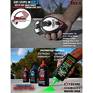CE TOOLS Mean Green® EXTREME VISIBILITY Marking Chalk - Made in USA