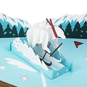 Ribbli Polar Bear Handmade 3D Pop Up Card,Greeting Card,Thank You Card,Anniversary Card,Fathers Day Card,For Birthday,Graduation,Thanksgiving,Christmas,Any Occasion