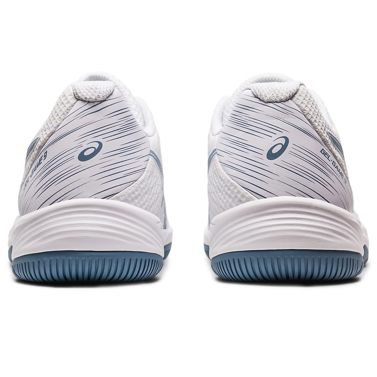 ASICS Men's Gel-Game 9 Tennis Shoe White/Steel Blue 7 D (M)