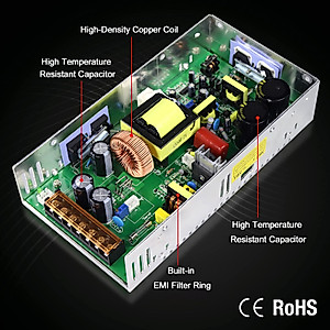IMAYCC Adjustable Power Supply with LED Display - 110V AC to 24V DC Converter 480W 20A