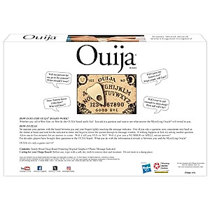 Classic Ouija with 1990s Artwork by Winning Moves Games, Thick Wood Premium Quality Talking Spirit Board, for 2 or More Players, Ages 8 and Up (1175)