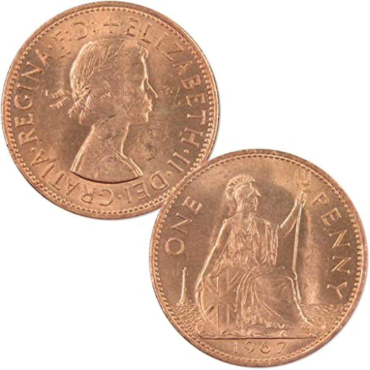 British Large Penny 5-Coin Collectible Set AG About Good or Better