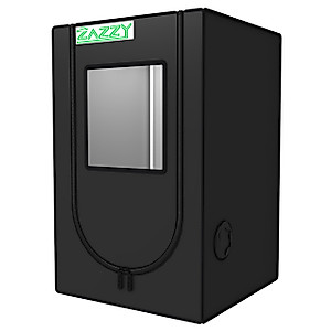 Zazzy Grow Tent, 24"x24"x36" Hydroponic Mylar Grow Tent Reflective Garden Growing Dark Room with Observation Window, Removable Floor Tray and Tool Bag for Indoor Plant Growing 2'x2'