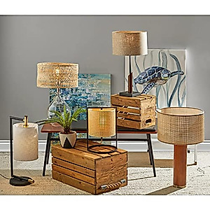 Adesso 1543-12 Cuba Teardrop Table Lamp, 23 in, 60 W, Glass/Light Brown, 1 Table Lamp