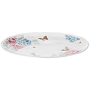 Lenox Butterfly Meadow Hydrangea Large Oval Platter, White -