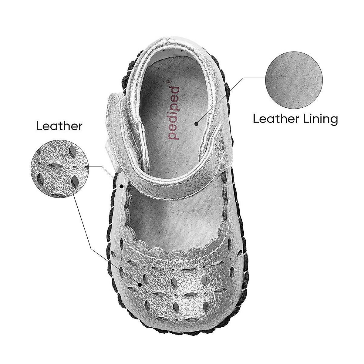 pediped Katelyn Originals Mary Jane (Infant/Toddler),Pearl Pink,Medium (12-18 Months)