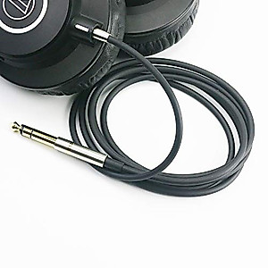 Replacement Audio Cable Upgrade Headphone Cord with Lock Connector Compatible with Audio Technica ATH-M50x, ATH-M40x, ATH-M70x, ATH-M60x Headphones 2meters/6.6feet