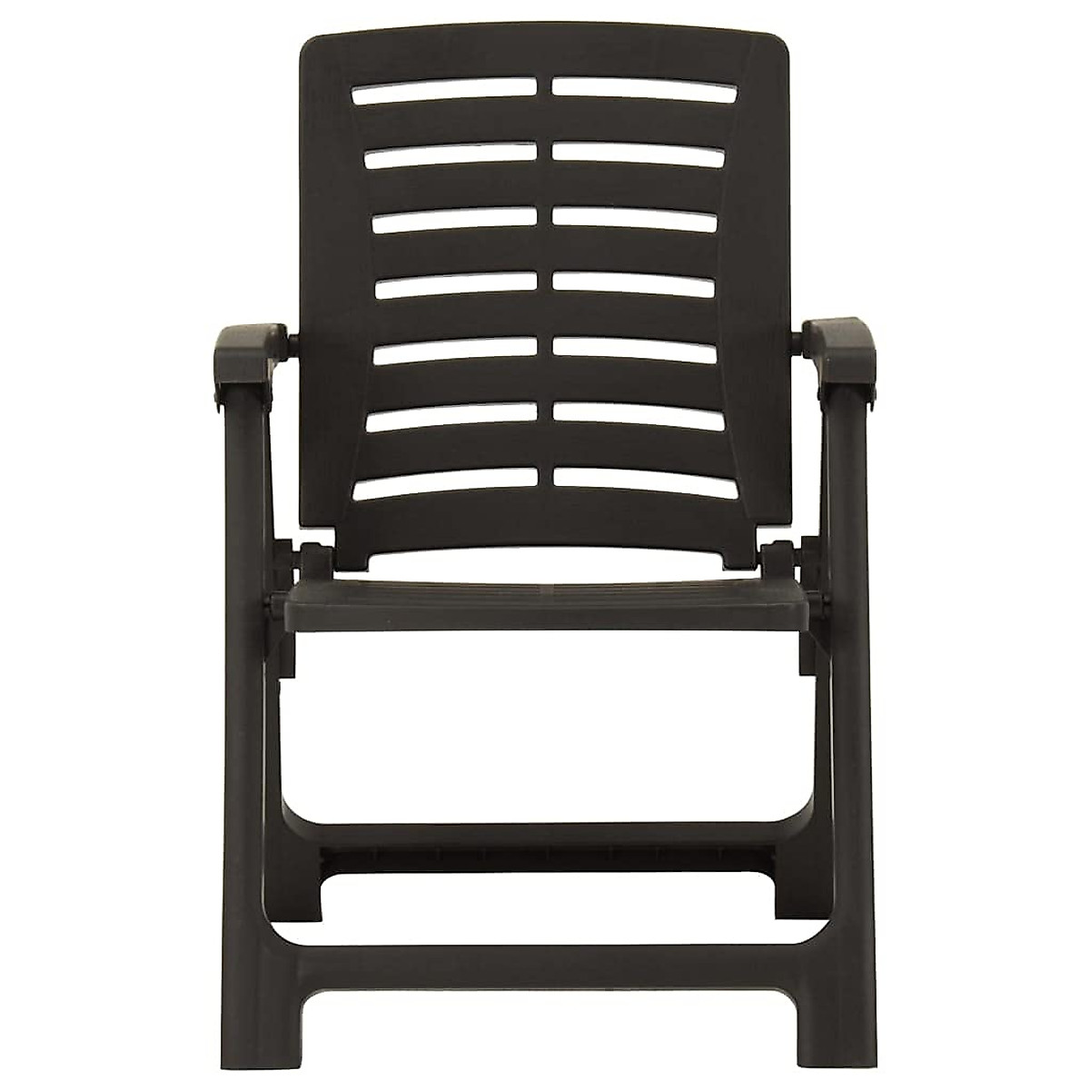 vidaXL 3-Piece Gray Bistro Set - Foldable Garden Chairs and Table - Durable Plastic - Weather-Resistant Outdoor Furniture for Patio/Deck/Balcony