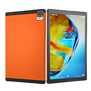 Tablet PC, 5G WiFi 5MP Front 8MP Rear Orange 100-240V 10 Inch (US Plug)