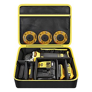 Peciue Bag Compatible with DEWALT 20V MAX* Angle Grinder Tool (DCG413B), Also Fit for FLEXVOLT ADVANTAGE Brushless Cordless (DCG416B), Storage Hold Battery Pack, Charger, Glass Cutting Disc (Box Only)
