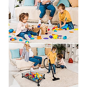 Under Bed Storage with Wheels, Underbed Storage Containers, Foldable Bedroom Storage and Organization with Handles, Underbed Storage Drawer for Shoes, Clothes, Toys, Blankets and Bedding (2 Pack, Black)