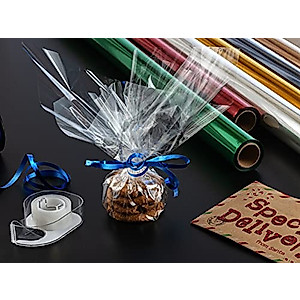 Crown Display Clear Cellophane Wrap Roll I 40 Inches Wide X 50 Feet Long I For Easter Basket Cellophane Wrap Roll Perfect For Cello Gift Wrapping Supplies For Flower Bouquets Basket Wrap Roll