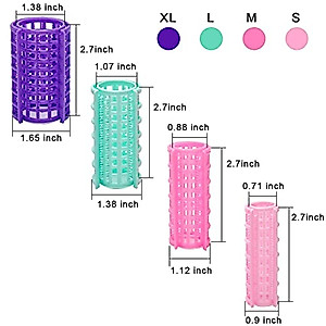 Ahier Hair Roller, 20 Pack Self Grip Roller, 4 Kinds Hairdressing Curlers for DIY or Hair Salon (Barrel type) (Barrel type)