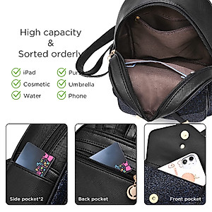 I IHAYNER Cute Sequin Mini Backpack for Women Small Bowknot Leather Purse Fashion Backpack Purse for Women (Purple)