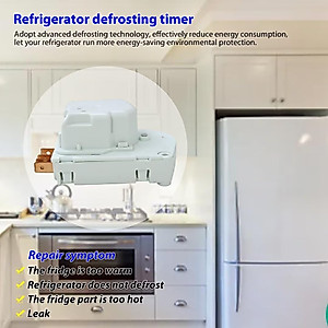 215846604 Refrigerator Defrost Timer Replacement for Frigidaire Ffht1814lw4, Ffht1817ls1, 215846604, Ffht1817ls4, Ffht1817ls8, Ffht1817lw8, Nftr18x4lw6, Ffht1826ls5, Ffht1826lw2, Ffht1826lw9