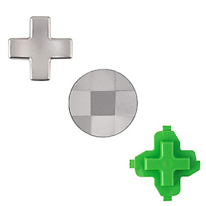 TOMSIN Replacement D-Pads for Xbox Elite Controller and Xbox One Controller, Magnetic Directional Pad Kits for Xbox Elite Controller Series 2 (Faceted and Standard) (Silver)