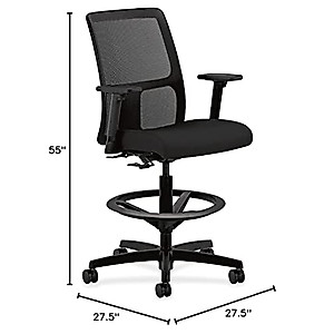 HON Ignition Task Stool Chair, in Black (HITS5)