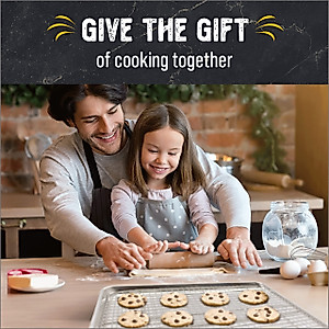 Checkered Chef Baking Sheet with Wire Rack Set 13" x 18" - Single Set w/ Half Sheet Pan & Stainless Steel Oven Rack for Cooking