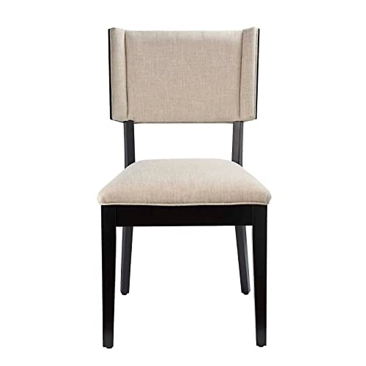 Modway Esquire Upholstered Fabric Dining Side Chairs in Beige-Set of 2